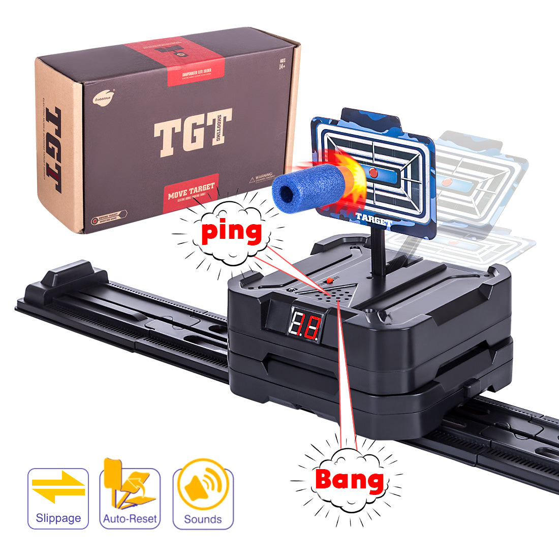 Electronic Automatic Moving Shooting Target for Nerf Guns